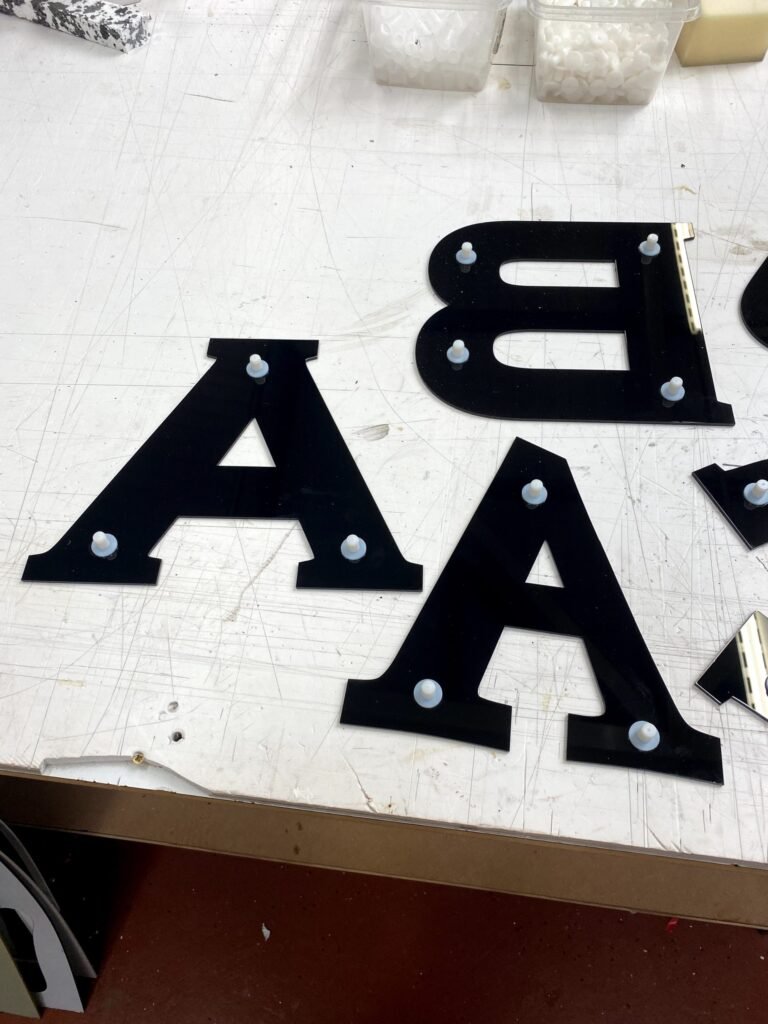 Acrylic Dual Colour Pub Letters - CUSTOM ACRYLICS LTD
