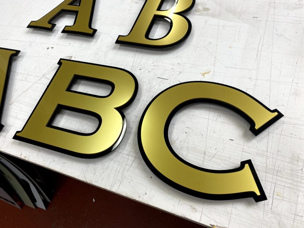 Acrylic Dual Colour Pub Letters - CUSTOM ACRYLICS LTD