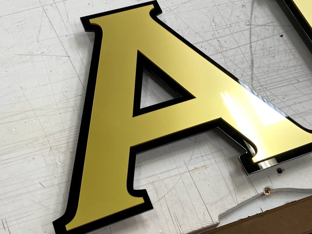 Acrylic Dual Colour Pub Letters - CUSTOM ACRYLICS LTD