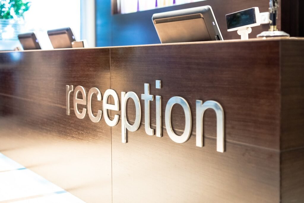Reception Laser Cut Text Sign - CUSTOM ACRYLICS LTD